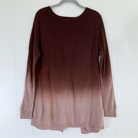 Harve Benard | Sweaters | Harv Benard Brown Ombr Split Back Sweater L ...
